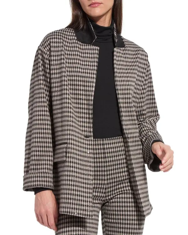 Lyssé Metallic Checked Blazer