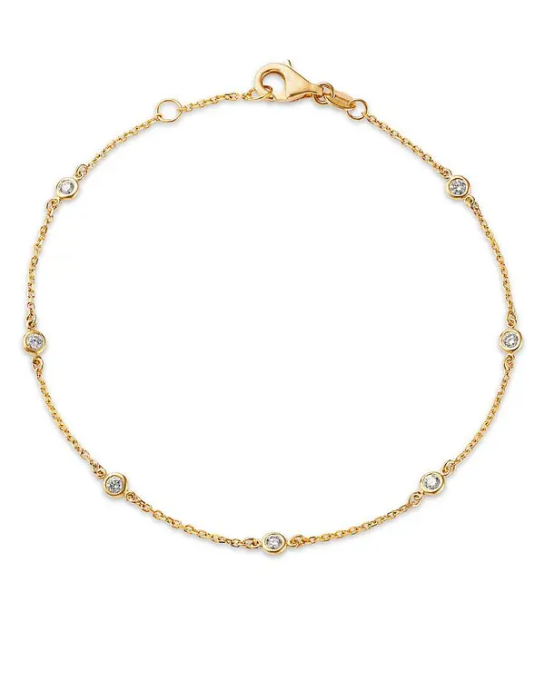 Bloomingdale'S Diamond Bezel Station Bracelet 0.25 Tcw - Yellow Gold