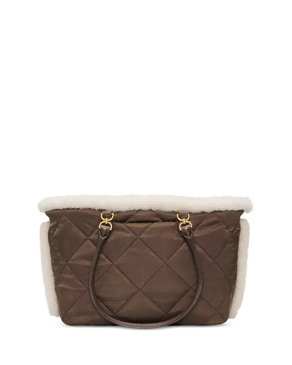 Mz Wallace Medium Madison East/west Tote - Walnut/shearling