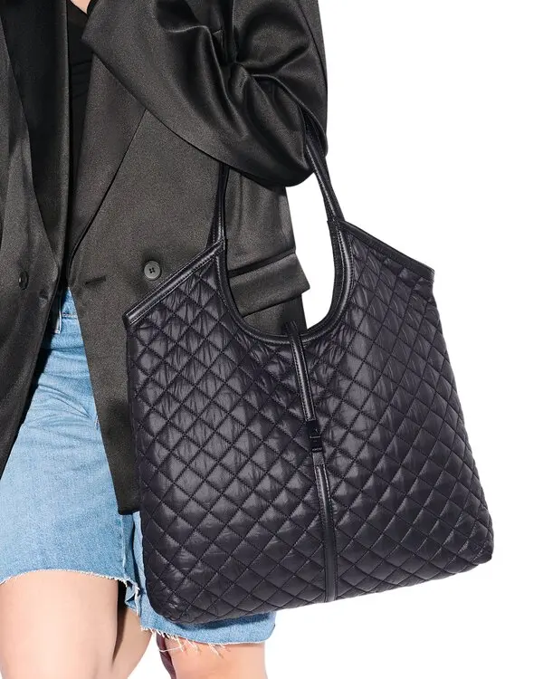 Mz Wallace Astor Large Quilted Tote Bag - Black/black