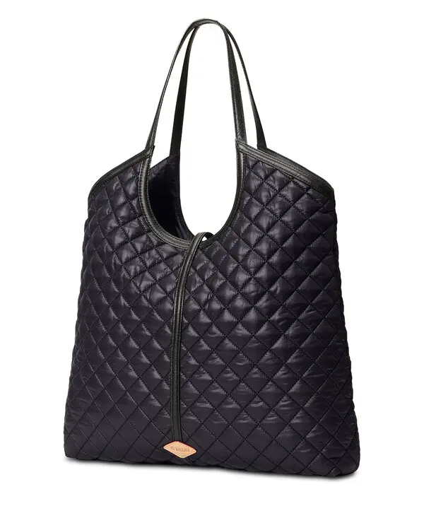 Mz Wallace Astor Large Quilted Tote Bag - Black/black