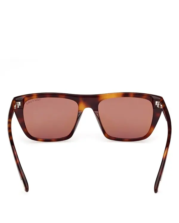 TOM FORD Rectangular Sunglasses 56mm