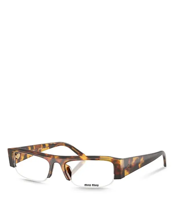 Miu Miu 51mm Rectangular Sunglasses - Honey Havana