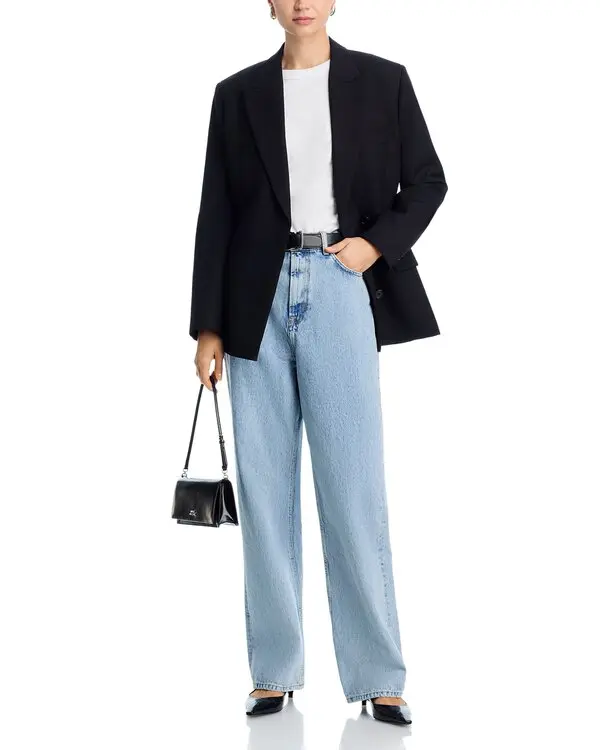 ANINE BING Aretha Peak Lapel Blazer - Black
