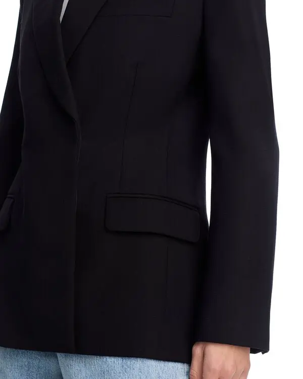 ANINE BING Aretha Peak Lapel Blazer - Black