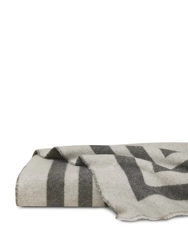 PRATESI Pratest Tre Righe Cashmere Blend Throw, 50 X 70 - Charcoal