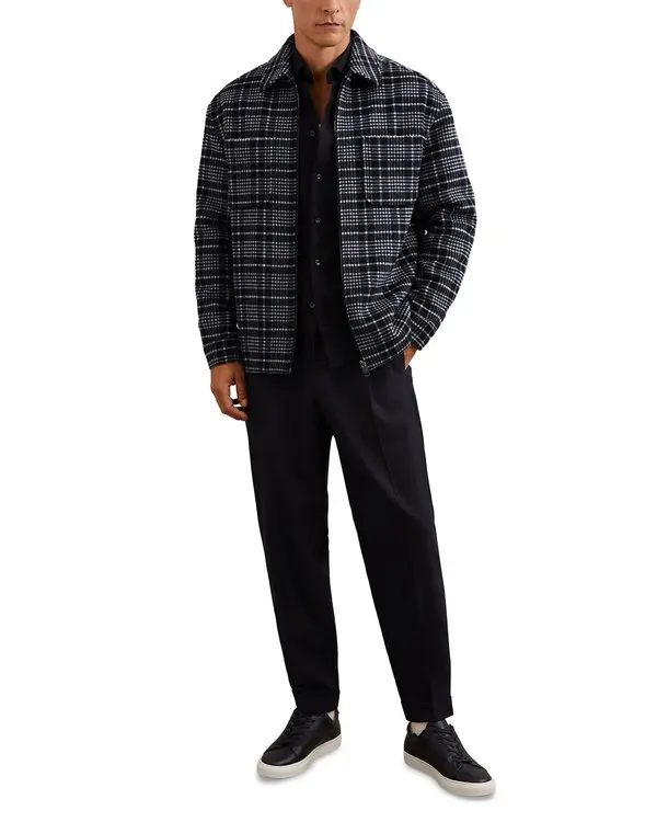 REISS Vitarli Checked Overshirt