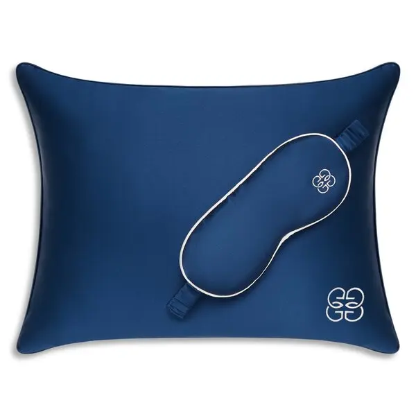 Gingerlily Silk Travel Pillow - Navy