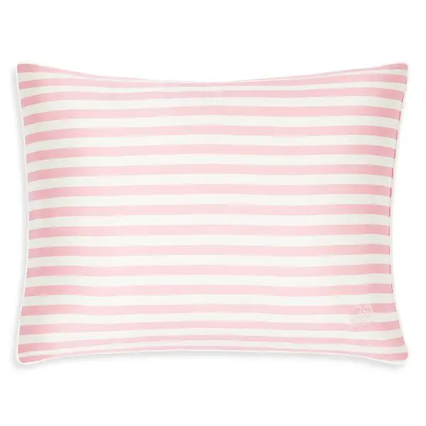 Gingerlily Silk Travel Pillow - Pink Ivory Stripe
