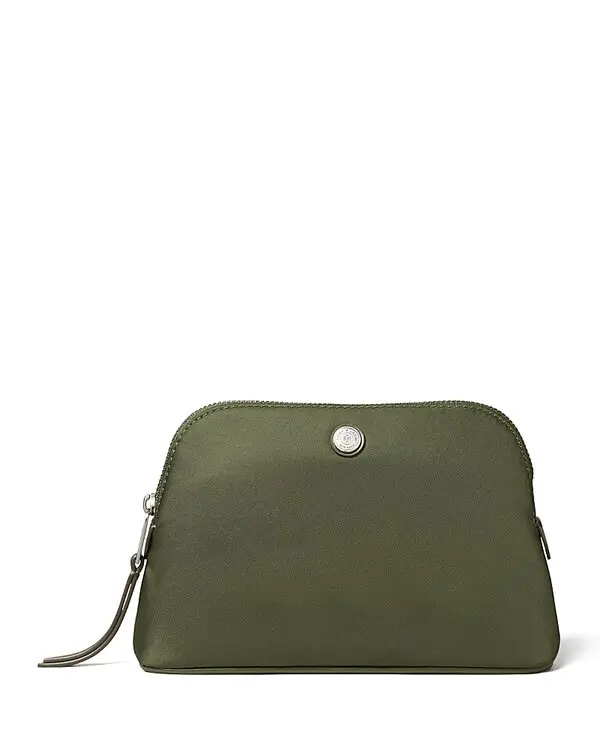 Tory Burch Small Dome Nylon Cosmetic Bag - Grape Leaf
