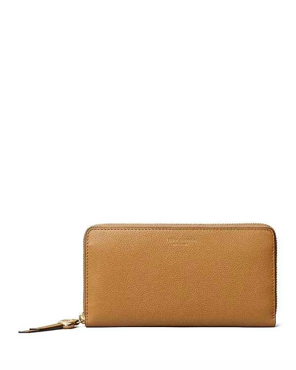 Tory Burch Romy Leather Zip Continental Wallet - Tiramisu