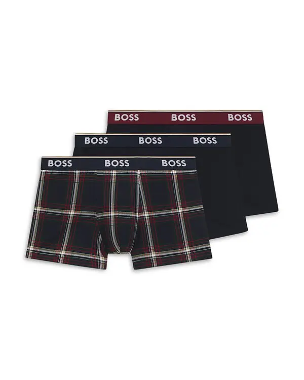 BOSS Power Design Slim Fit Trunks, Pack Of 3 - Open Misc