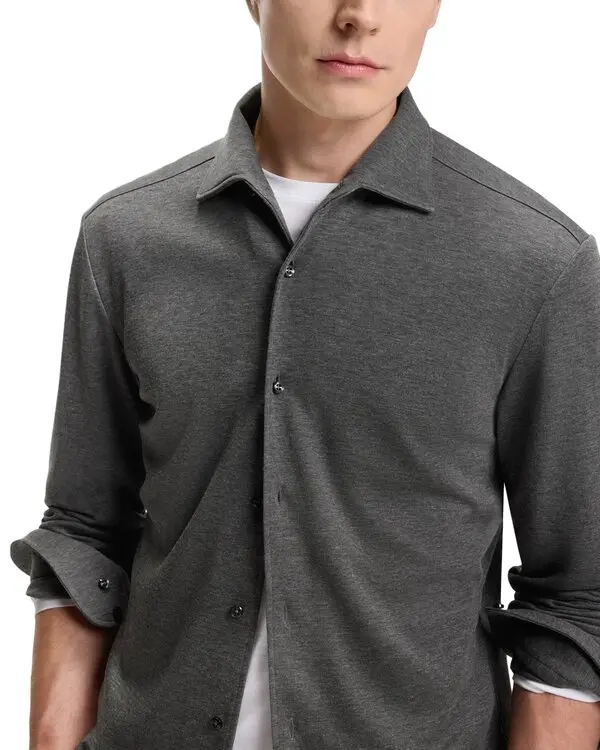 BOSS X Beckham Rudy Slim Fit Button Front Shirt
