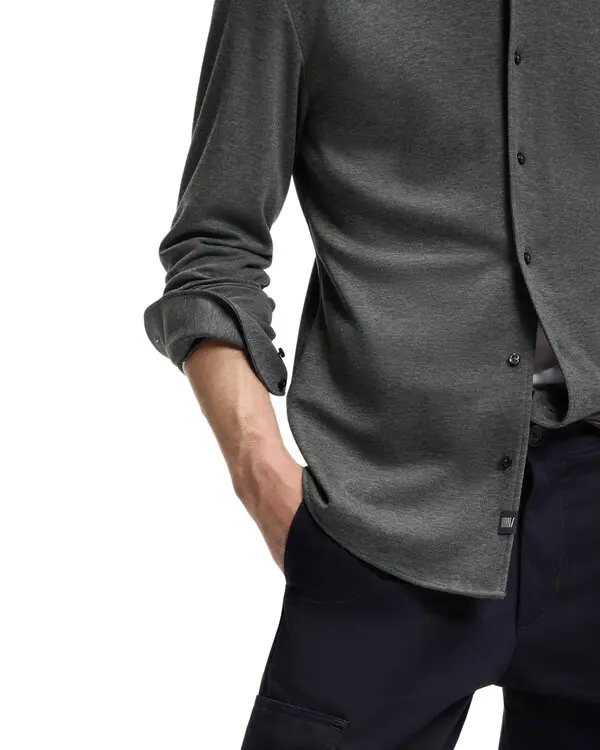 BOSS X Beckham Rudy Slim Fit Button Front Shirt