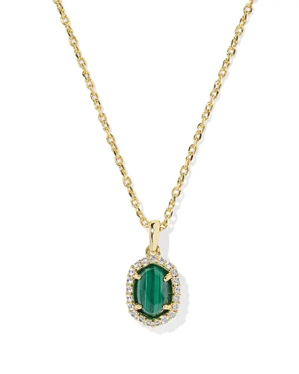 Kendra Scott Daphne Pave & Stone Pendant Necklace - Green/gold