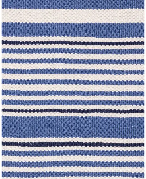 DASH & ALBERT Dash Albert Annie Selke Rugby Stripe Indoor/outdoor Rdb176 Runner, 2'6x8'0