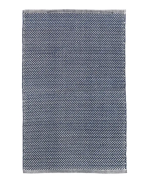DASH & ALBERT BY ANNIE SELKE Dash Albert Annie Selke Da285 Herringbone Indoor/outdoor Area Rug, 10'0x14'0 - Indigo