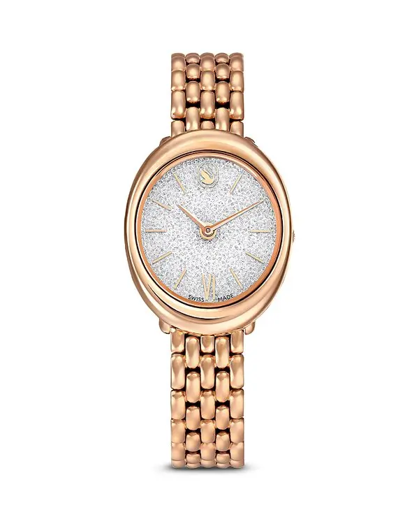 SWAROVSKI Imber Oval Watch - White/rose Gold