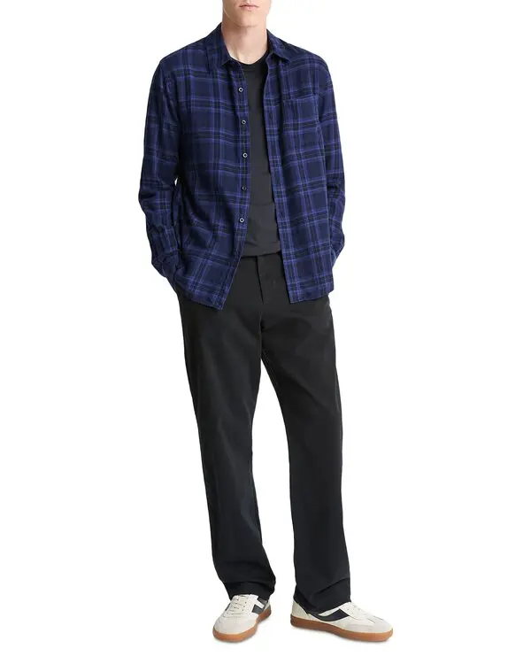 Vince Big Horn Plaid Separate Placket Classic Fit Button Down Shirt