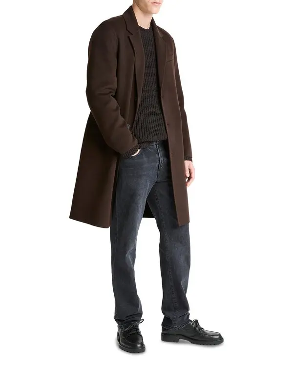 Vince Single Breasted Wool Blend Topcoat