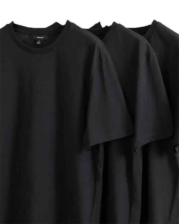 REISS Bless Short Sleeved Crewneck Tee, 3 Pack - Navy