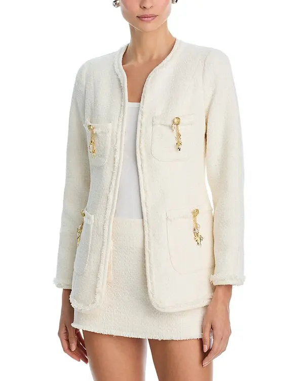 LoveShackFancy Adrina Frayed Edge Jacket