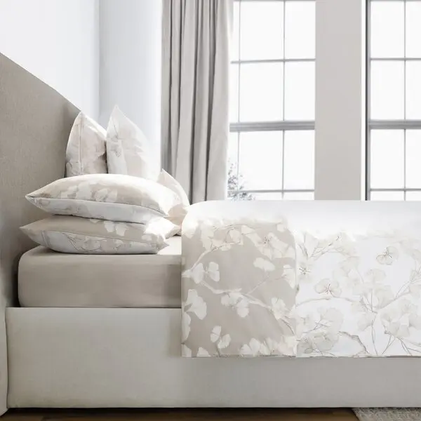Michael Aram Butterfly Gingko Duvet Cover, King - Stone And White