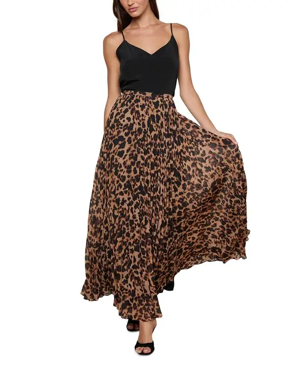 L'Agence Torin Pleated Maxi Skirt