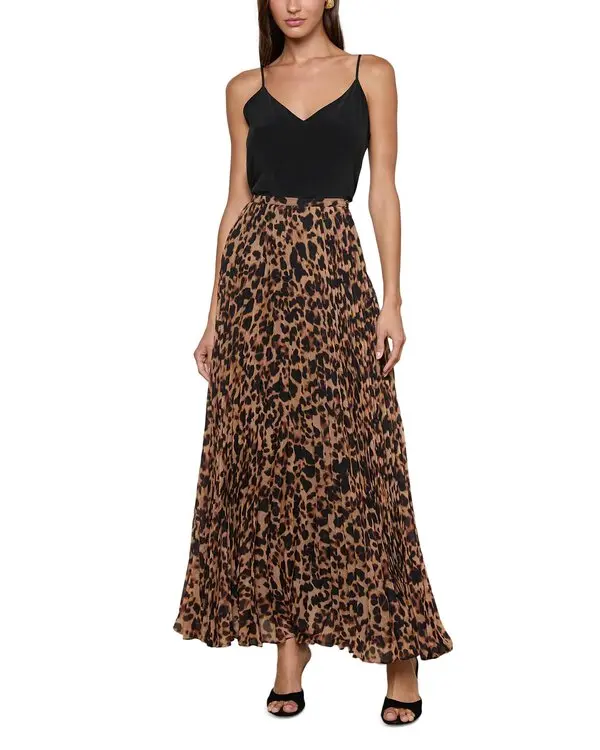L'Agence Torin Pleated Maxi Skirt