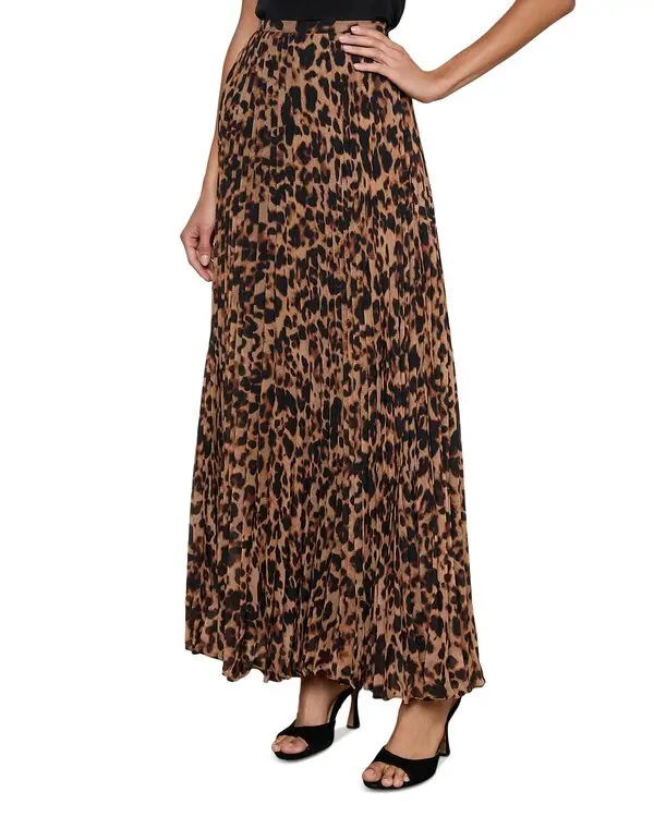 L'Agence Torin Pleated Maxi Skirt