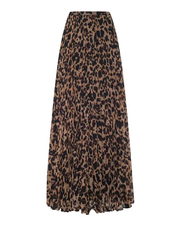 L'Agence Torin Pleated Maxi Skirt
