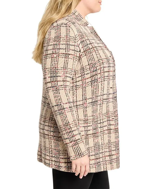 NIC+ZOE Stitchy Plaid Knit Blazer