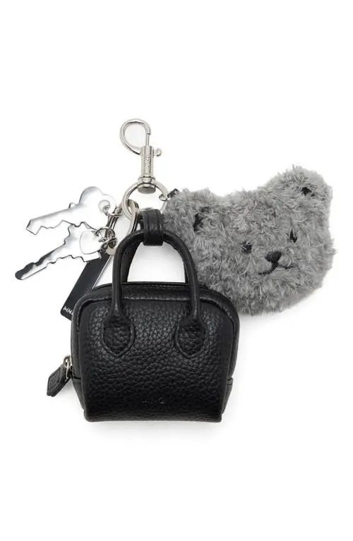 Mango Multicharm Bear Key Ring - Grey