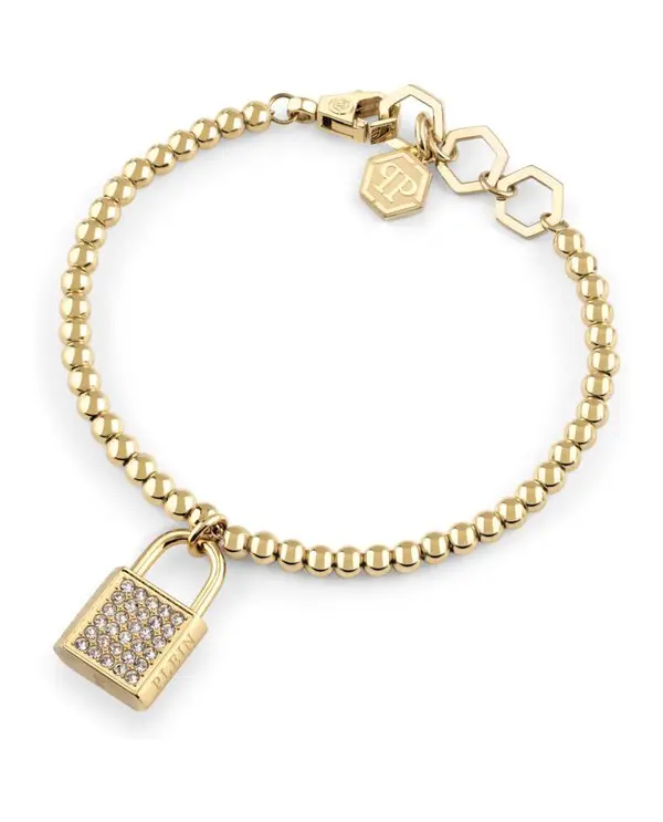 Philipp Plein Plein Valentine Bead Chain Bracelet - Gold