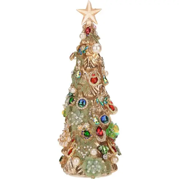 MARK ROBERTS Jeweled Christmas Tree - Gold