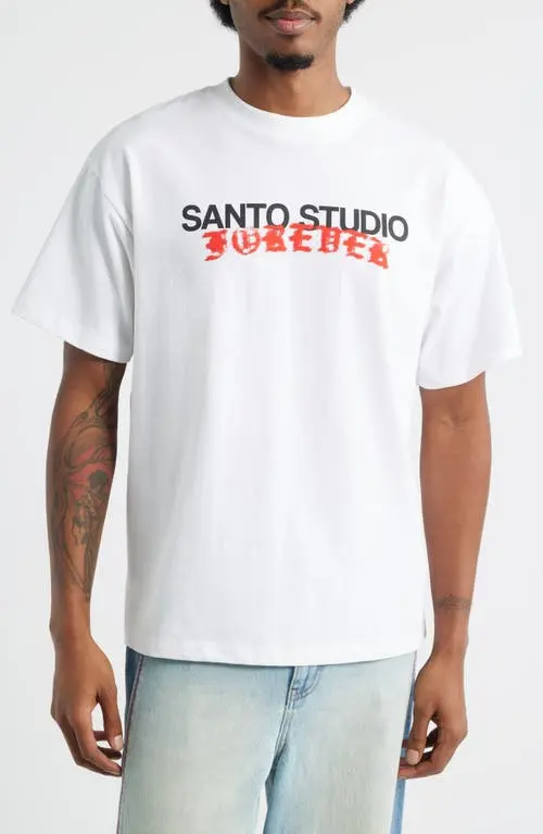 SANTO STUDIO Forever Graphic T-shirt - White