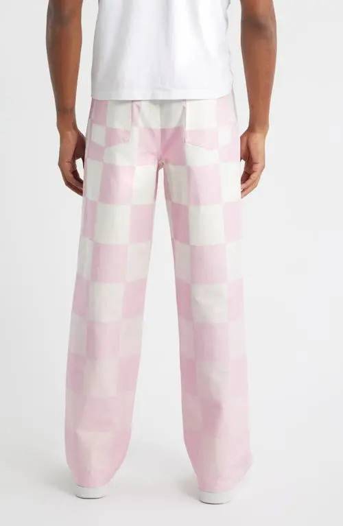 SANTO STUDIO Checkerboard Cotton Twill Pants