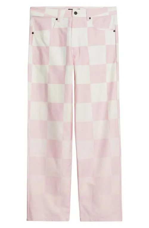 SANTO STUDIO Checkerboard Cotton Twill Pants