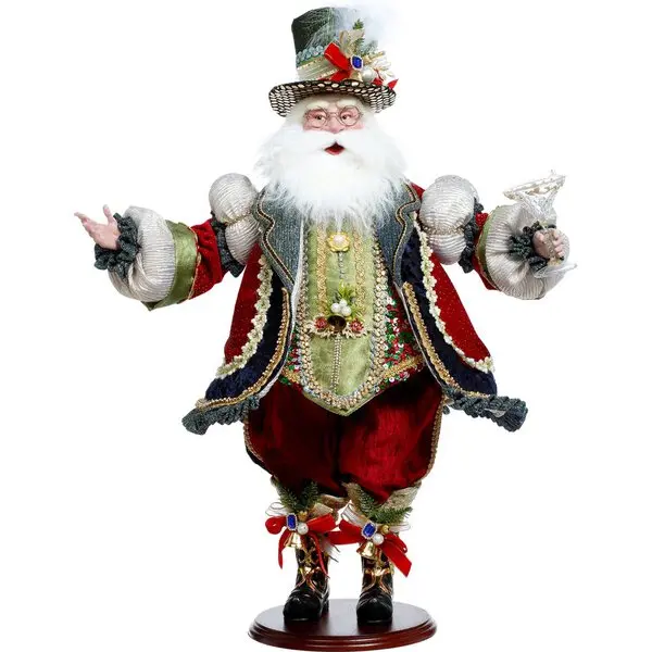 MARK ROBERTS Cheers Santa - Burgundy