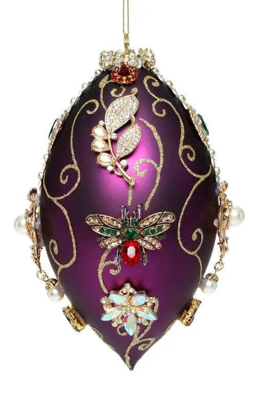 MARK ROBERTS Kings Jewel Finial Ornament - Dark Purple