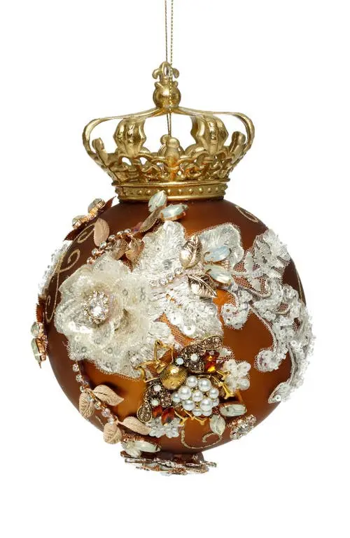 MARK ROBERTS Crown Jewels Ornament - Rust/copper