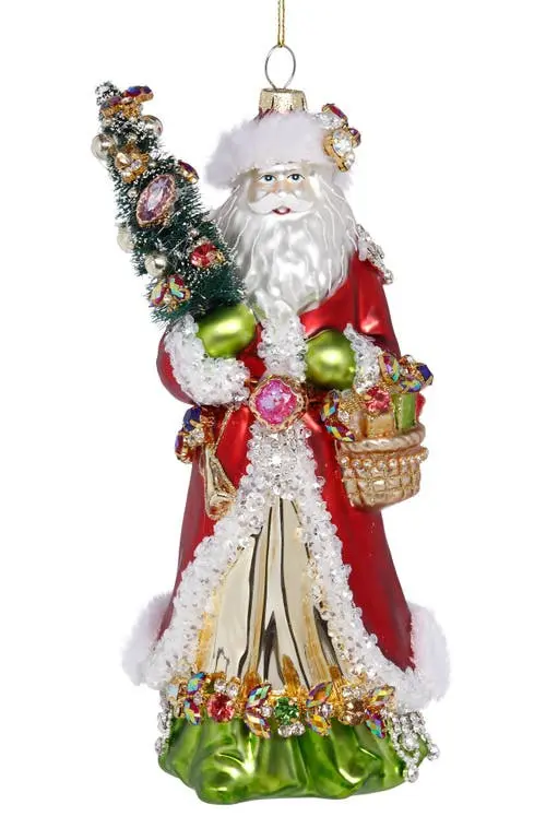 MARK ROBERTS Traditional Santa Ornament - Red