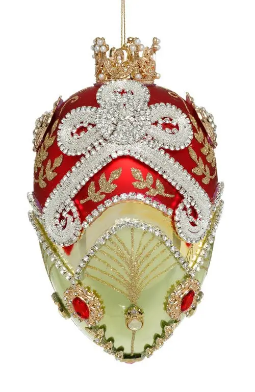 MARK ROBERTS Faberge Jewel Egg Ornament - Light Green