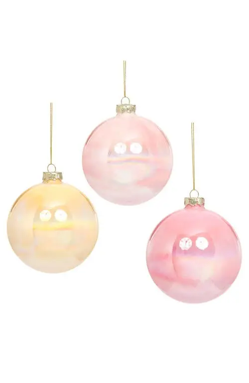 MARK ROBERTS Shinny Marblelized Ball Ornaments
