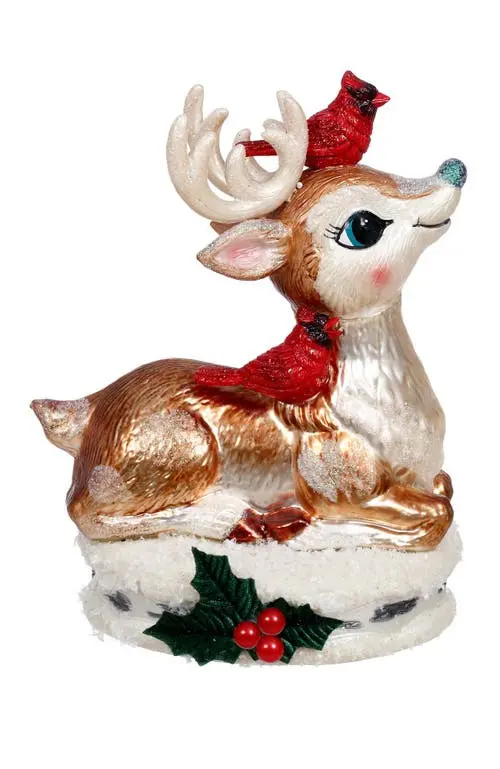 MARK ROBERTS Fany Reindeer Tablepiece - Rust/copper