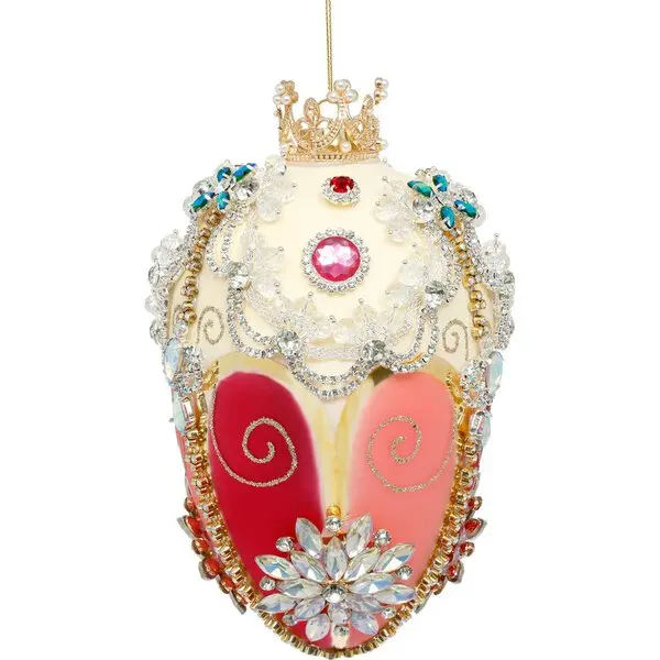 MARK ROBERTS Faberge Jewel Egg Ornament - Ivory