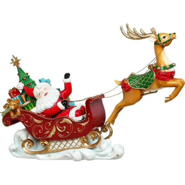 MARK ROBERTS Santa On Sleigh With Led