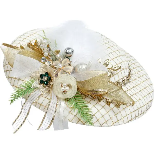 MARK ROBERTS Hat Ornament - White