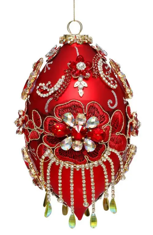 MARK ROBERTS King's Jewel Finial Ornament - Red