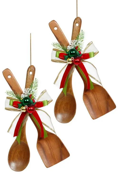 MARK ROBERTS Turner Spoons With Deco Ornament - Brown